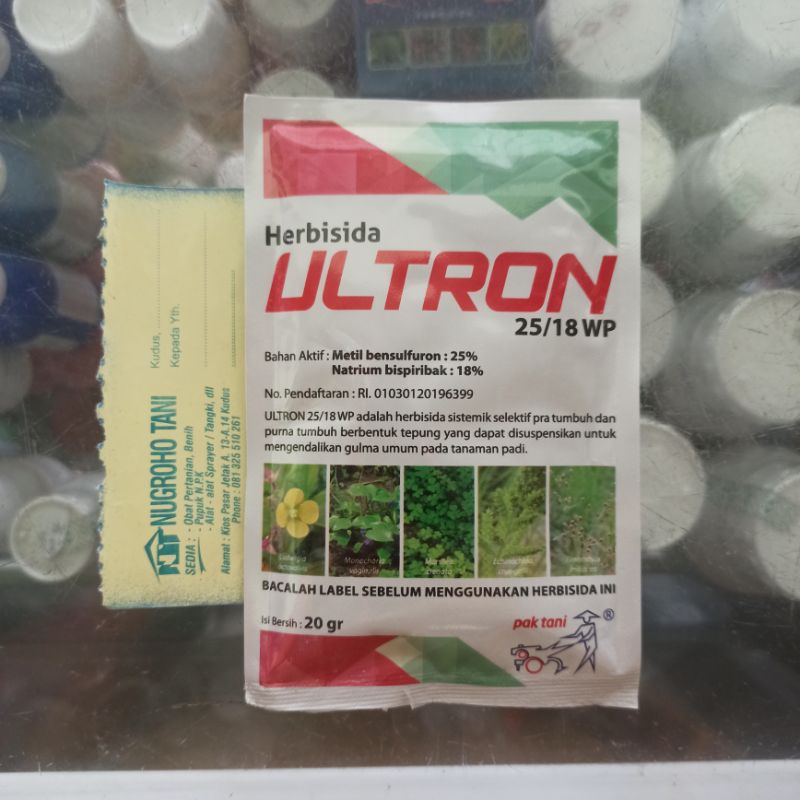 HERBISIDA ULTRON 25/18 WP 20 GRAM HERBISIDA PRA DAN PURNA PADA PADI ...