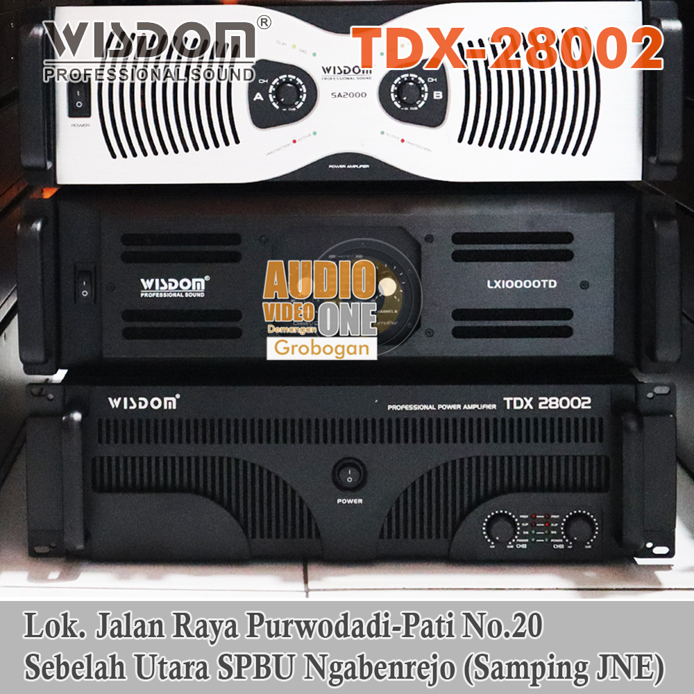 Power Wisdom TDX28002 Class TD 2 x 2800 Watt 8 Ohm Power Amplifier Subwoofer Bonus Packing Kayu ...