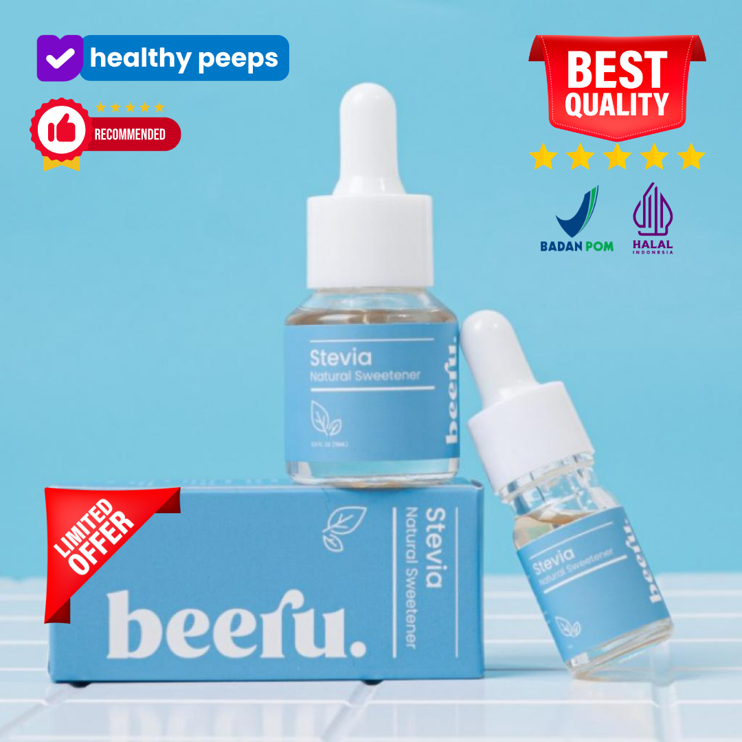 Beeru stevia natural sweetener 5ml & 15ml bpom - gula pemanis alami ...