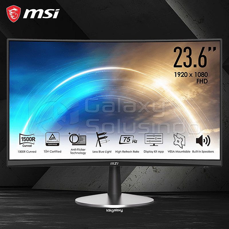 MSI PRO MP242C 23.6" Full HD Curved Professional Monitor | Lazada Indonesia