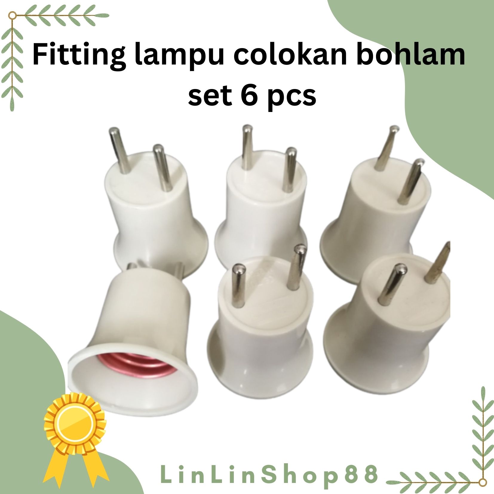 fitting lampu colokan bohlam lampu set 6 pcs | Lazada Indonesia
