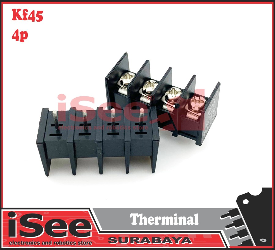 Terminal Block blok Hitam 4P PCB 4 P KF45 4 Pin KF 45 baut Berkualitas ...