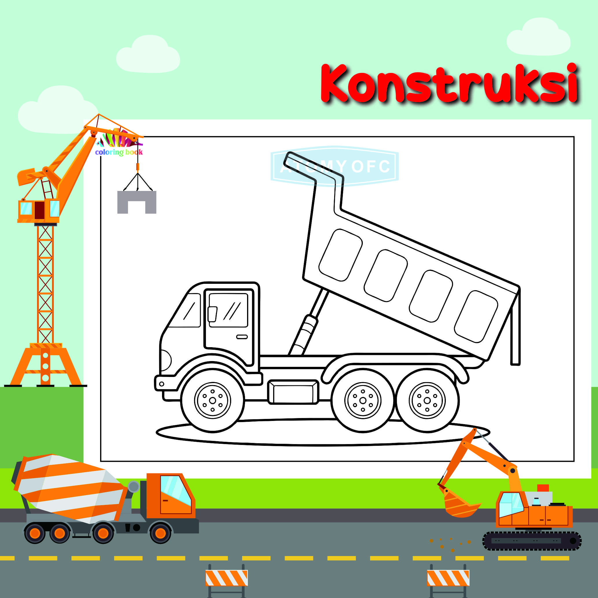 KERTAS MEWARNAI / KERTAS GAMBAR / COLORING /KONSTRUKSI | Lazada Indonesia