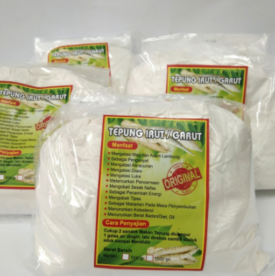 TEPUNG ANGKRIK GARUT IRUT UMBI GARUT OBAT ASAM LAMBUNG ALAMI 500gr ...