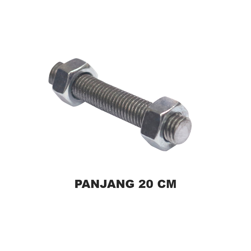 EELIC BED-M12X20 Mix Besi drat baut ulir dengan diameter 12mm x panjang ...