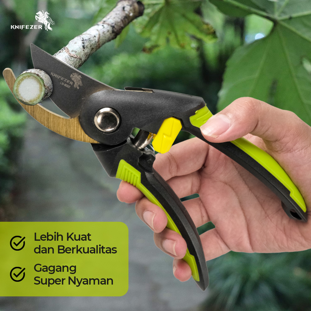Gunting Dahan Ranting Buah Garden Pruning Scissors Ln 8002 Blackgreen Gunting Dahan Dan 
