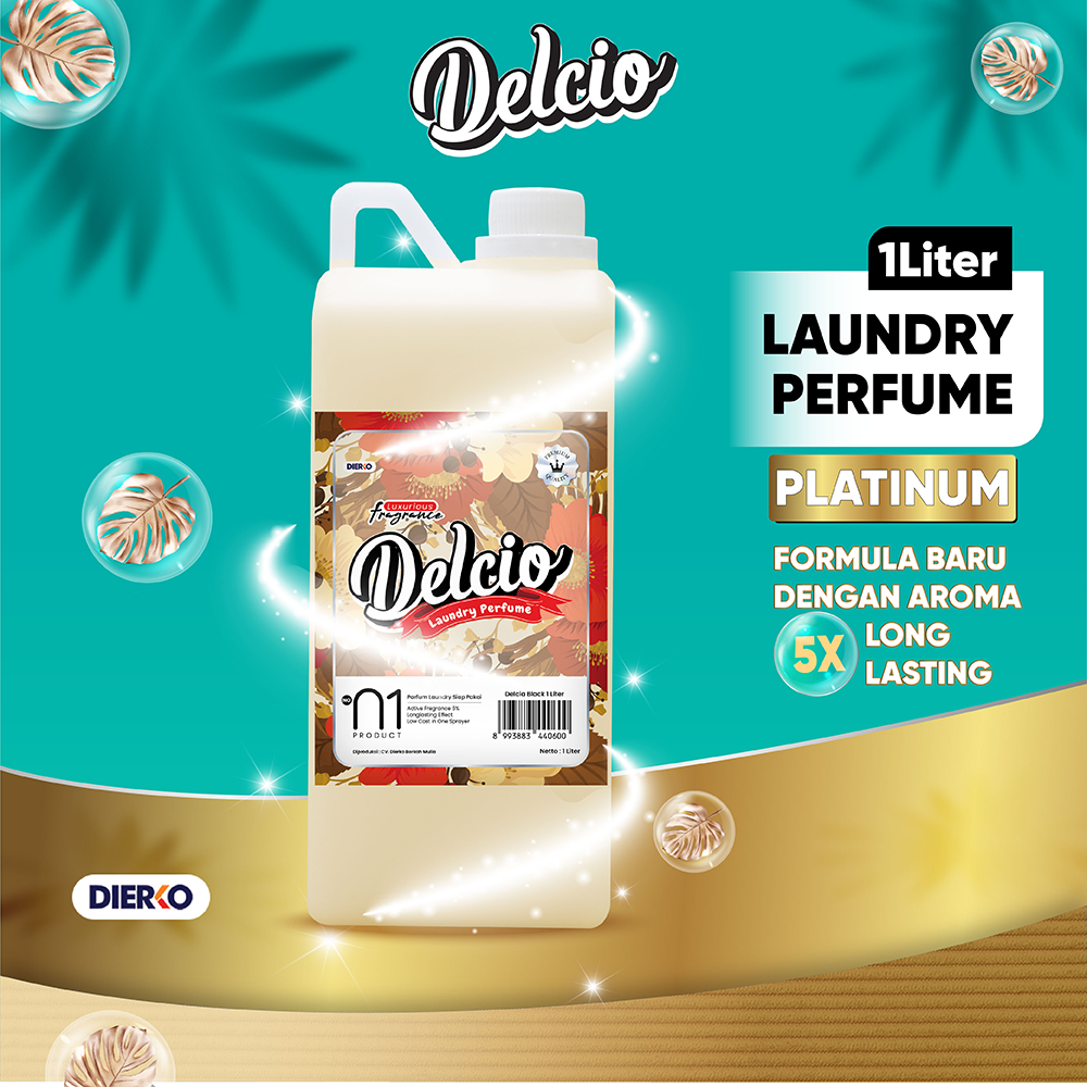 Parfum Laundry Delcio Platinum 1 Liter Spray Filosofi Aroma Rasa ...