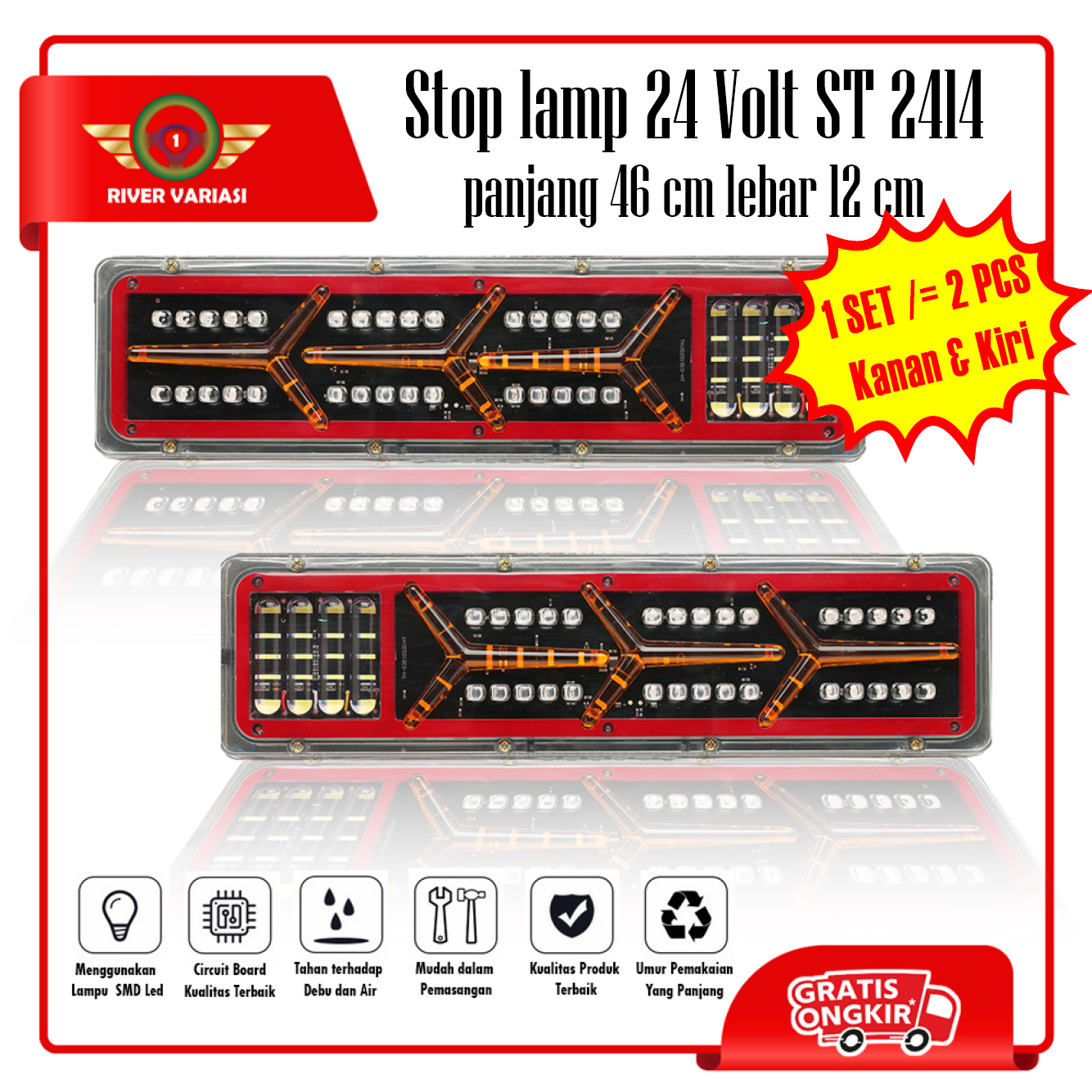 lampu variasi mobil led truck rem mobil variasi mobil truk stop lamp ...