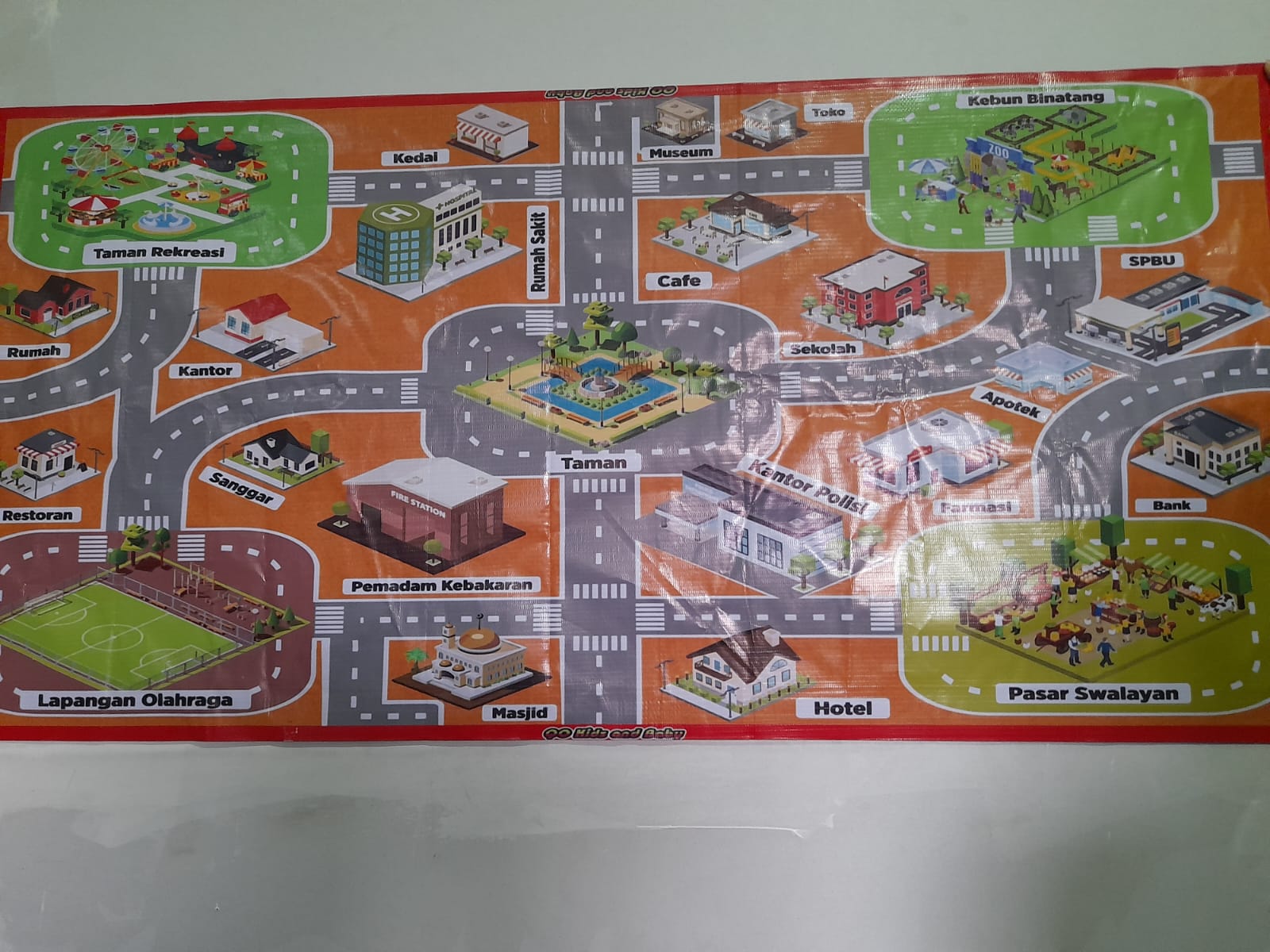 Play Maps Peta Bermain Anak Pretend Play Map Peta Kota Bermain Road ...