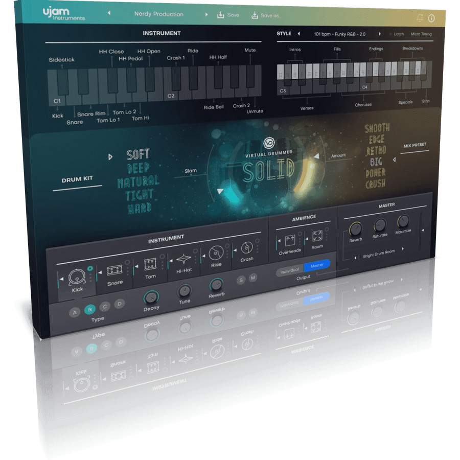Plugin UJAM Virtual Drummer SOLID (vsti instrumen real drum) Windows64 ...