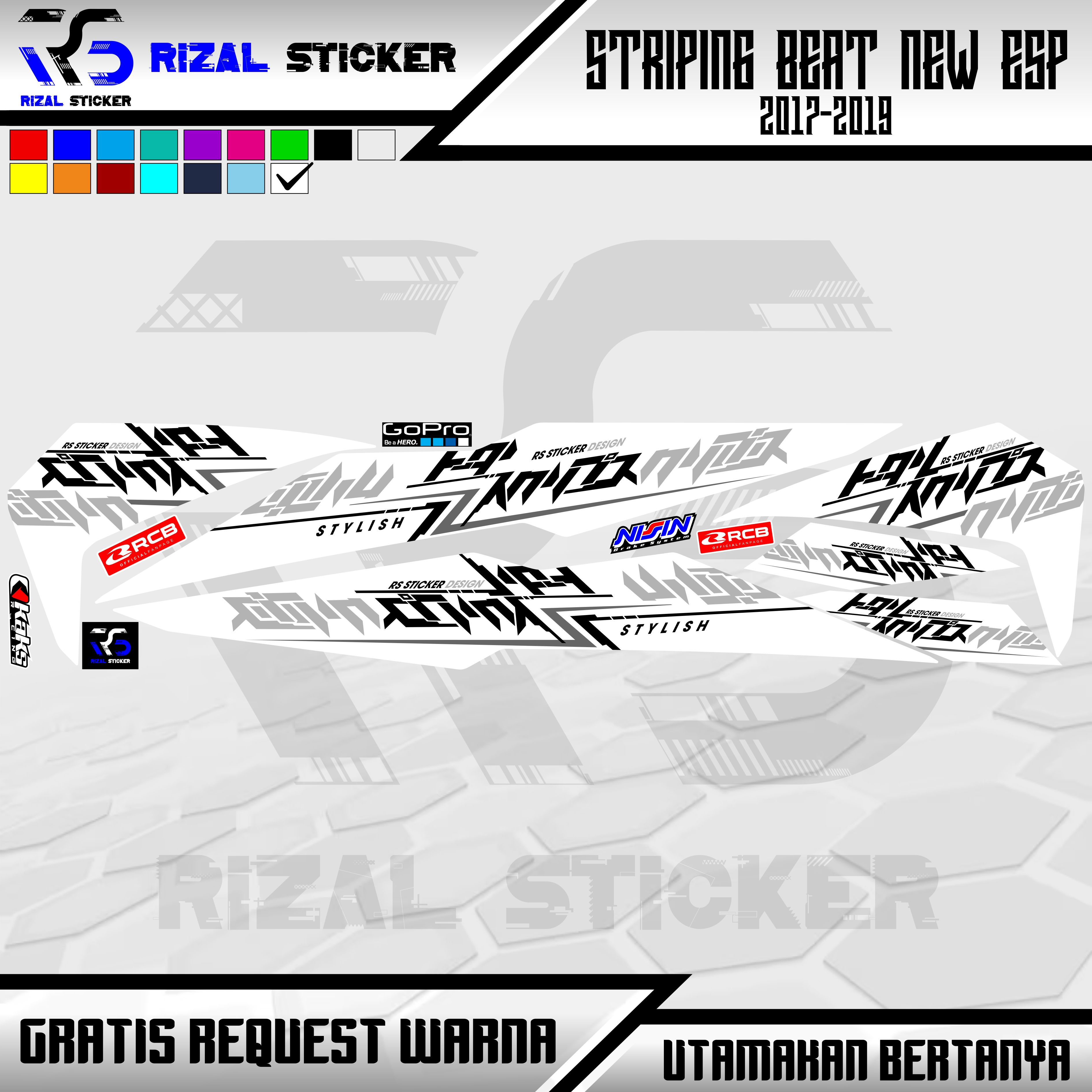Rs Sticker Design Striping Beat New Esp Motif 12 | Lazada Indonesia