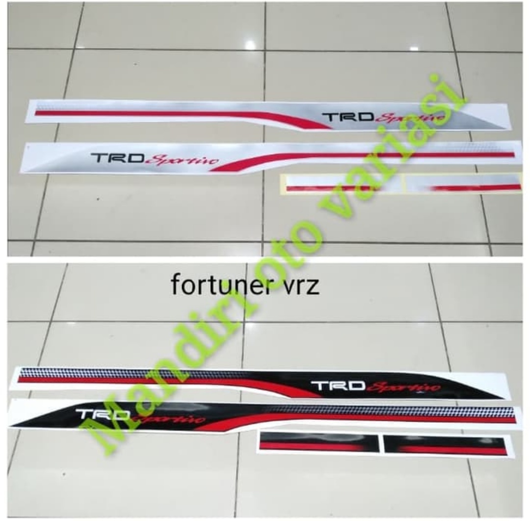 STIKER STICKER BODY SAMPING MOBIL TRD SPORTIVO FORTUNER VRZ FULL STIKER ...