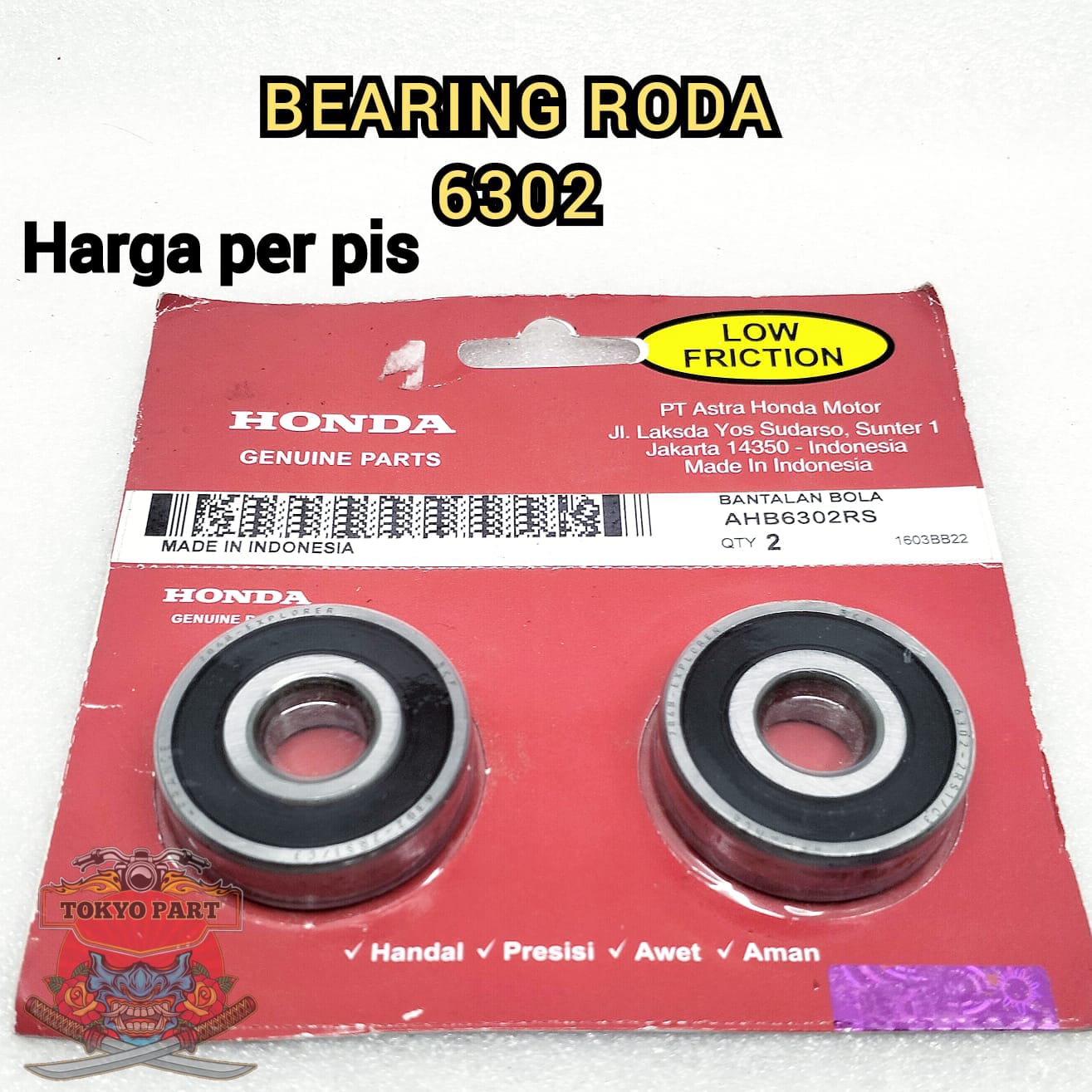 BEARING KELAHAR 6302 KUALITAS ASLI ORIGINAL SUDAH PASTI PRESISI DAN ...
