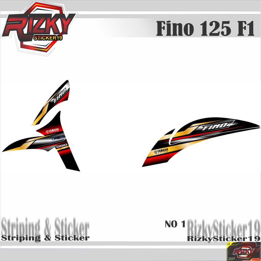 Striping Fino 125 Variasi Stiker Motor Yamaha Fino 125 F1 Semy Full ...