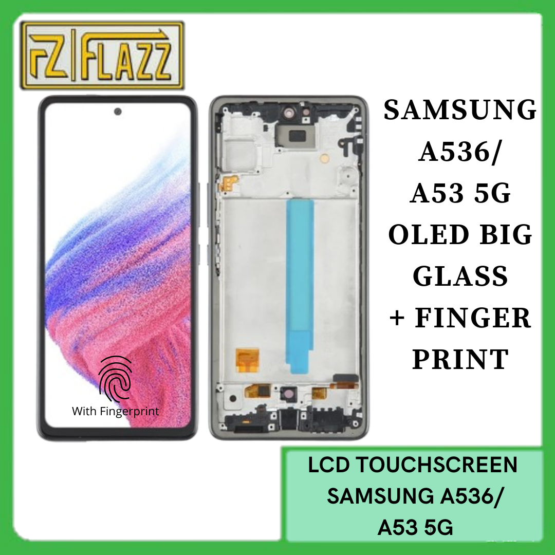 LCD TOUCHSCREEN SAMSUNG A536/A53 5G OLED BIG GLASS + FRAME FINGERPRINT ...
