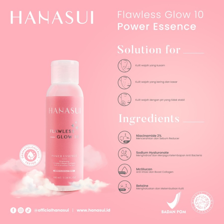 HANASUI Flawless Glow Power Essence - 100ml | Lazada Indonesia