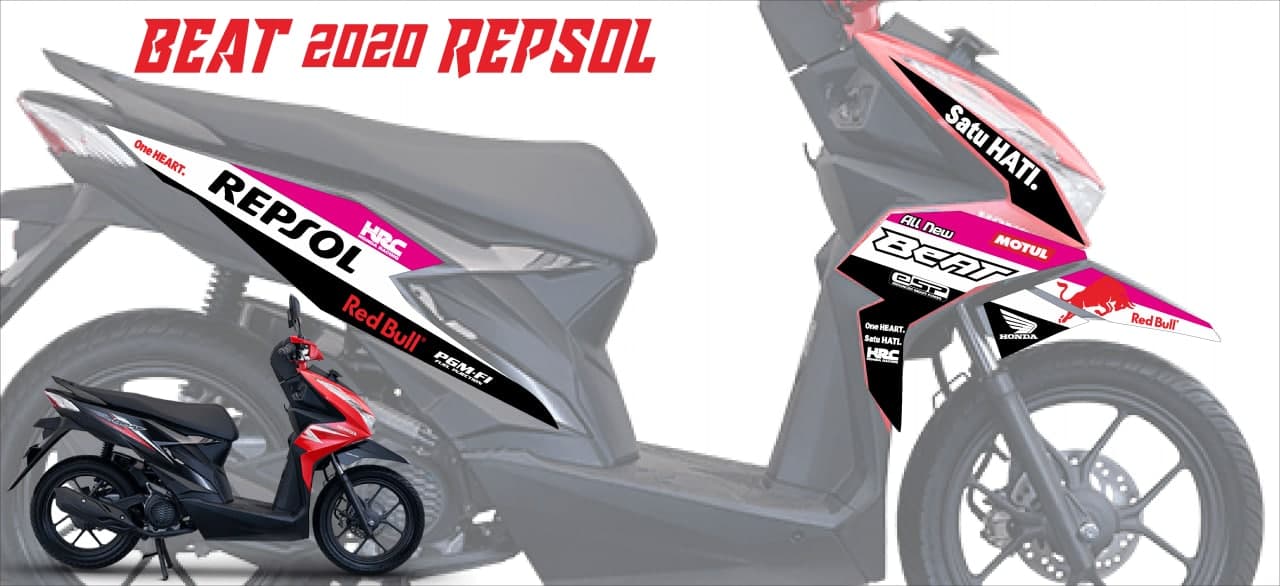 Stiker striping Honda Beat 2020-2021 Repsol | Lazada Indonesia