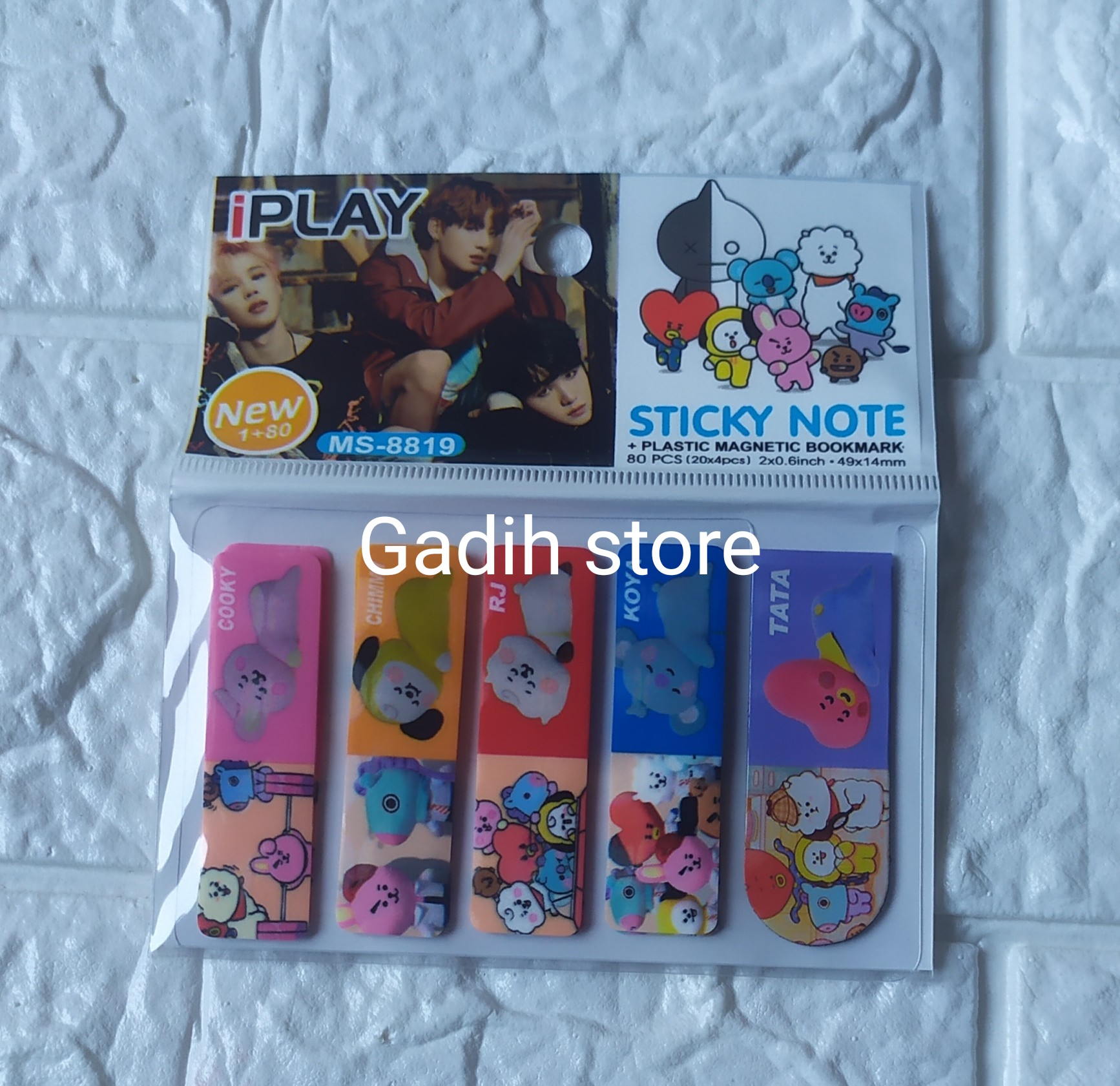 POST IT. PEMBATAS, TEMPELAN / STICK NOTES FANCY KARAKTER BTS ISI 100 ...