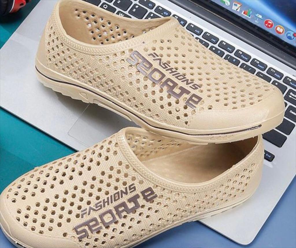 (6603-34) Sepatu Slop Jaring Karet Pria Motif Fashions Sport Super ...