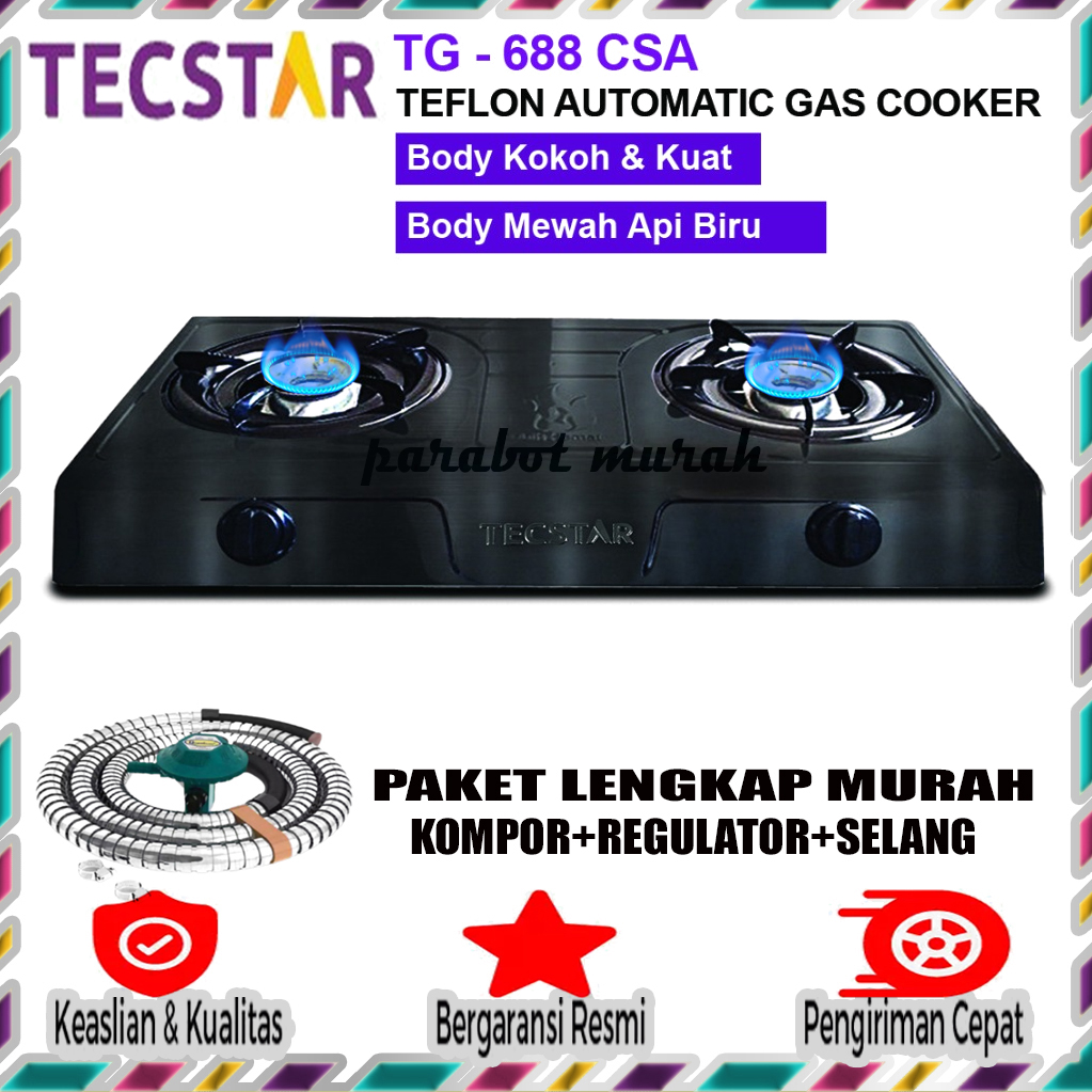 TECSTAR Kompor Teflon 2 Tungku TG-688 CSA. | Lazada Indonesia