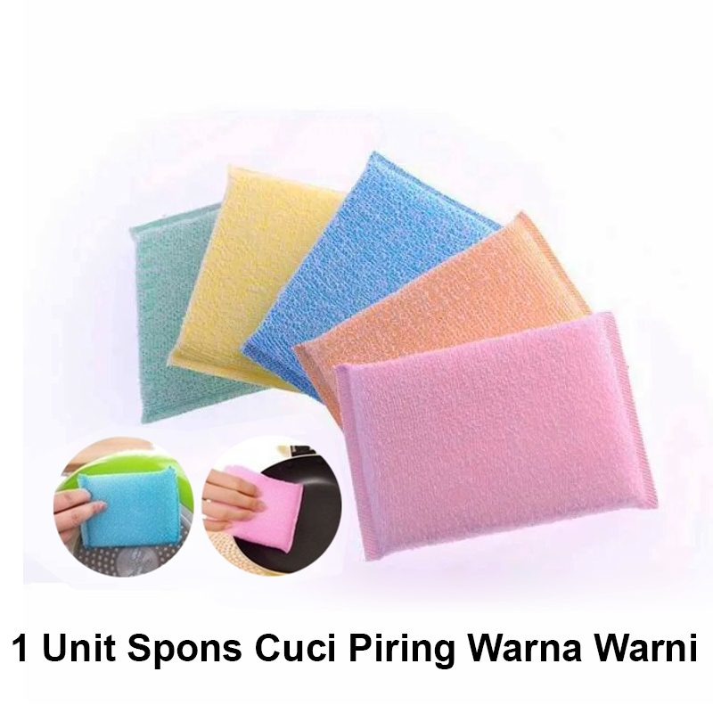 1 Unit Spons Cuci Piring Warna Warni Super Magic Spons Spon Busa Cuci ...
