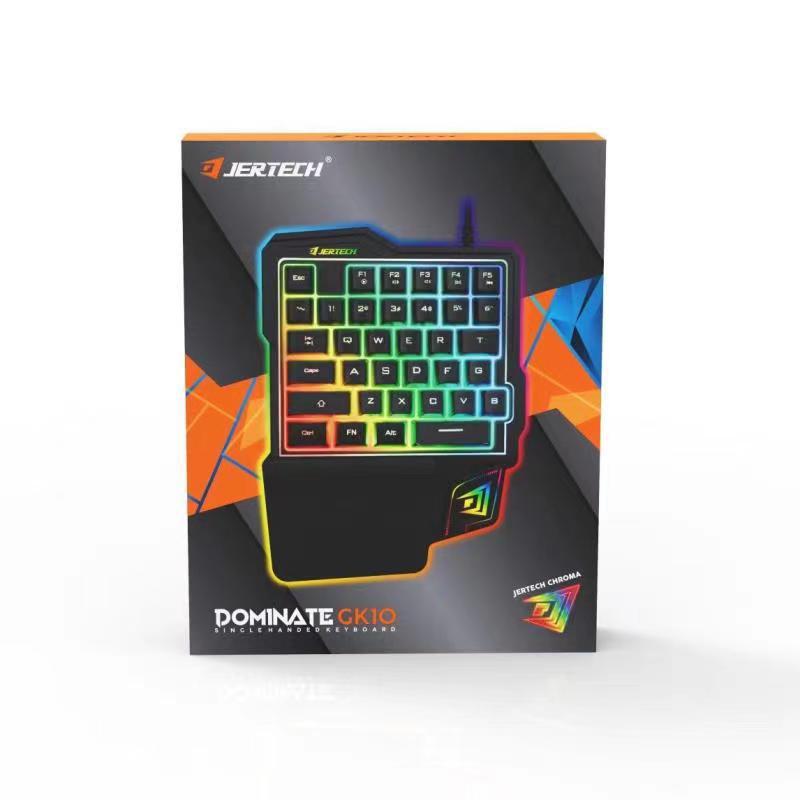 LPM - Jertech Dominate GK10 Single Hand Keyboard Gaming One-Handed RGB ...