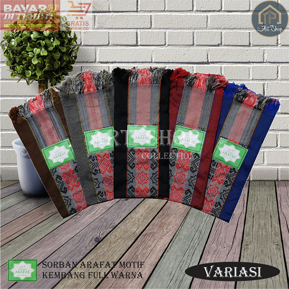 SORBAN MOTIF SORBAN ARAFAT KEMBANG FULL WARNA | Lazada Indonesia