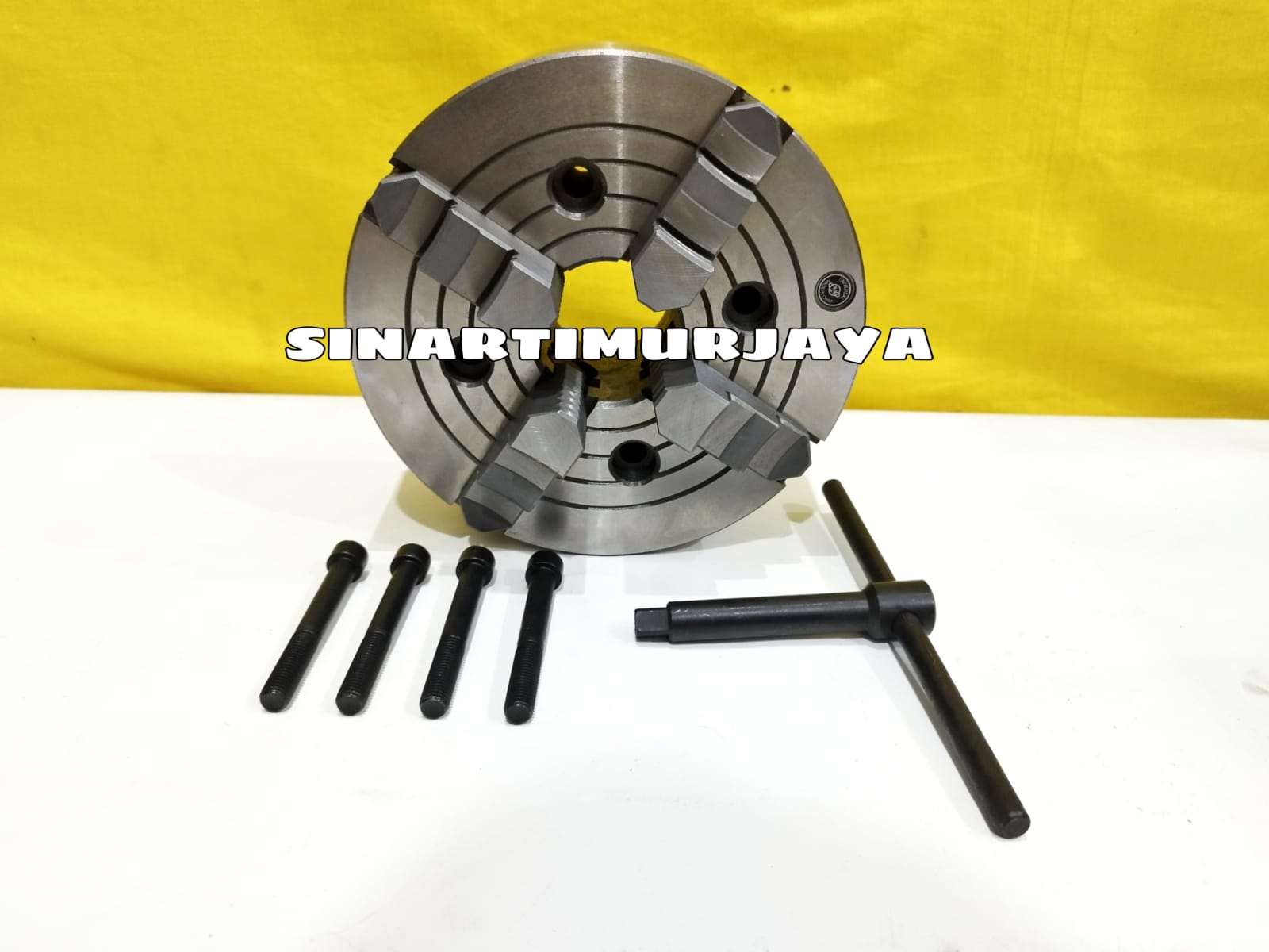 CHUCK BUBUT PENJEPIT 8 INCH 4 KAKI CHUCK BUBUT 200MM KAKI 4 INDEPENDENT ...