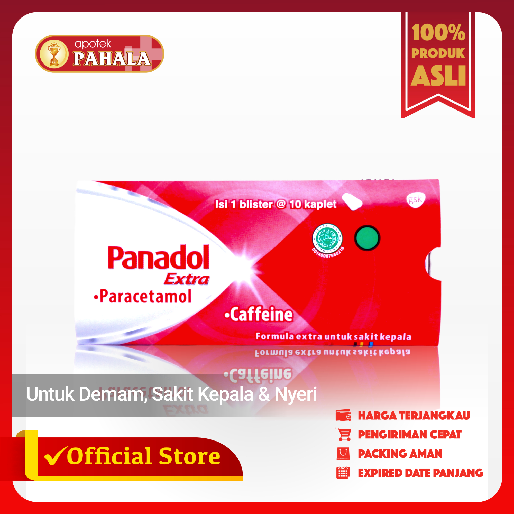 Panadol Extra Isi 10 tab | Untuk Demam, Sakit Kepala Dan Nyeri | Lazada ...