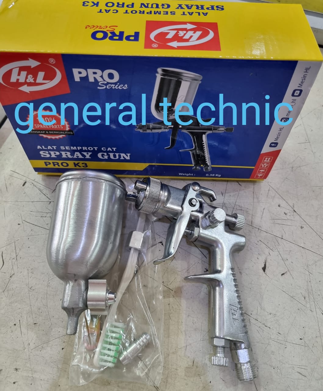 Spray Gun K3 H&L Tabung Atas 200CC Spray Gun K3G H&L | Lazada Indonesia