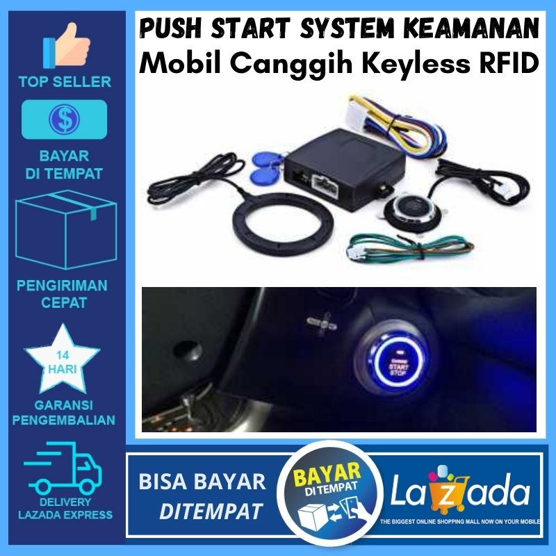 Push Start System Keamanan Mobil Canggih Keyless RFID-Alarm Mobil Push Button Engine Start RFID ...