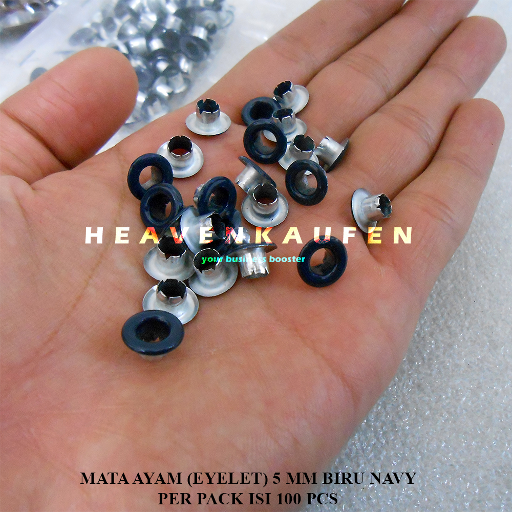 Mata Ayam Eyelet Mata Itik Mata Ikan 5 mm Warna Biru Navy Dongker Harga ...