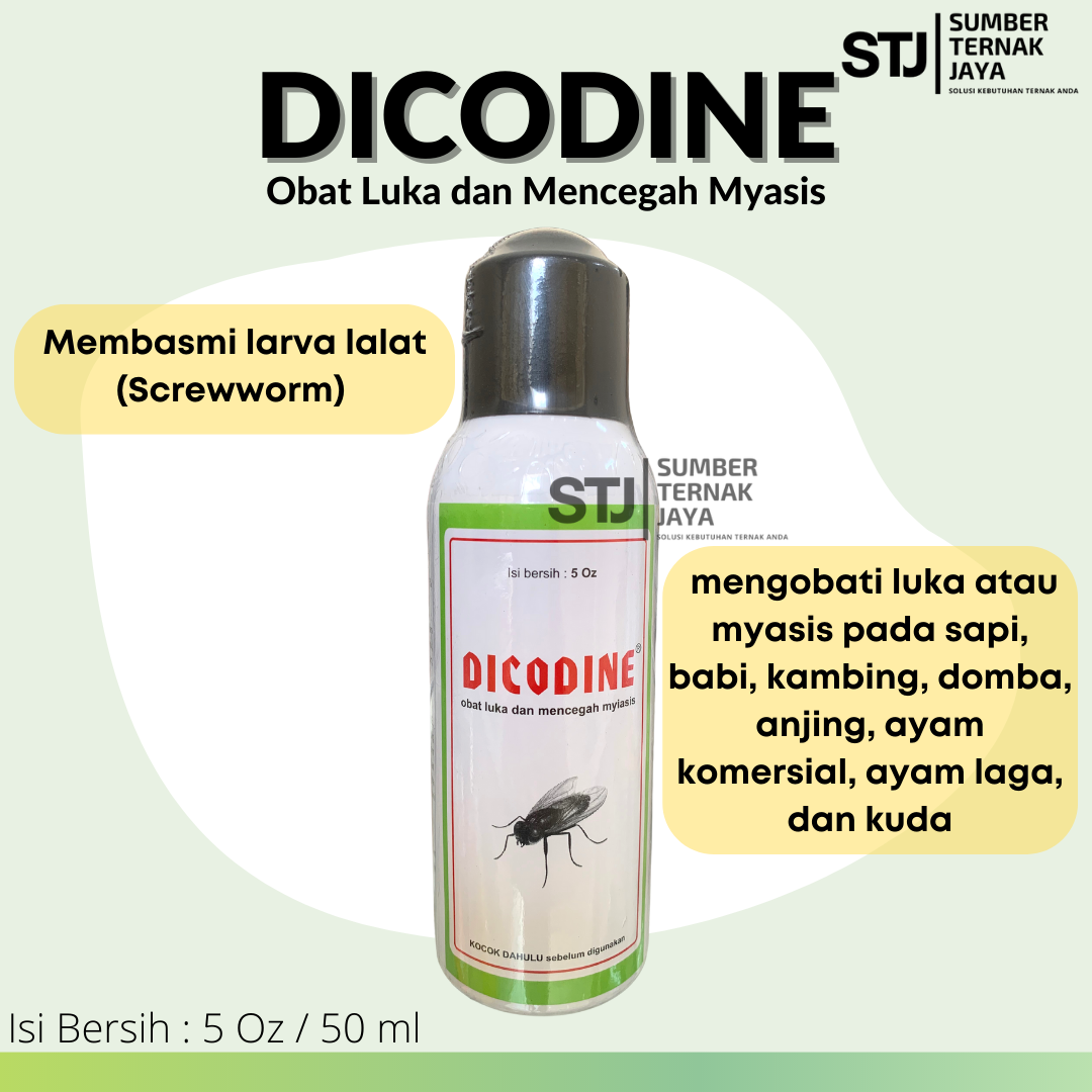 Dicodine Spray 5 Oz Obat Luka Hewan Anti Lalat Obat Semprot Luka Hewan ...