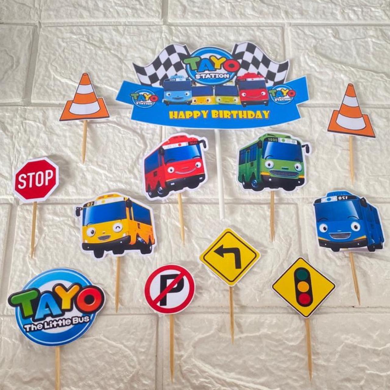 Topper Ulang Tahun Tayo / Topper Cake Tayo | Lazada Indonesia