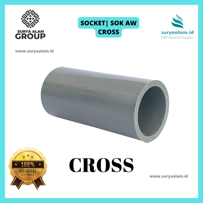 SOCKET AW 1” | SOK AW 1 INCH | SAMBUNGAN PIPA CROSS | Lazada Indonesia