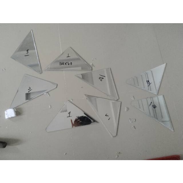 Ganti pecah 180 x 90 3mm Segitiga 1 persegi 4 | Lazada Indonesia