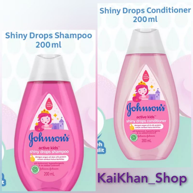 JOHNSON'S Active Kids Shiny Drops Shampoo / Conditioner - 200ml ...