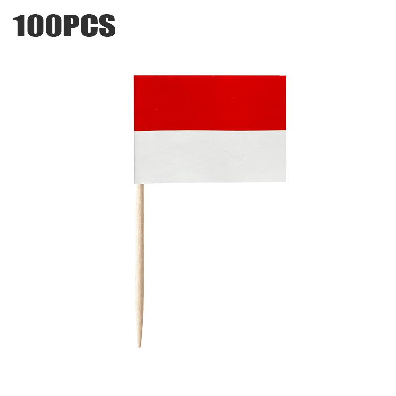 100pcs Tusuk Gigi Bendera Indonesia Bendera Tusuk Burger Bendera Burger ...