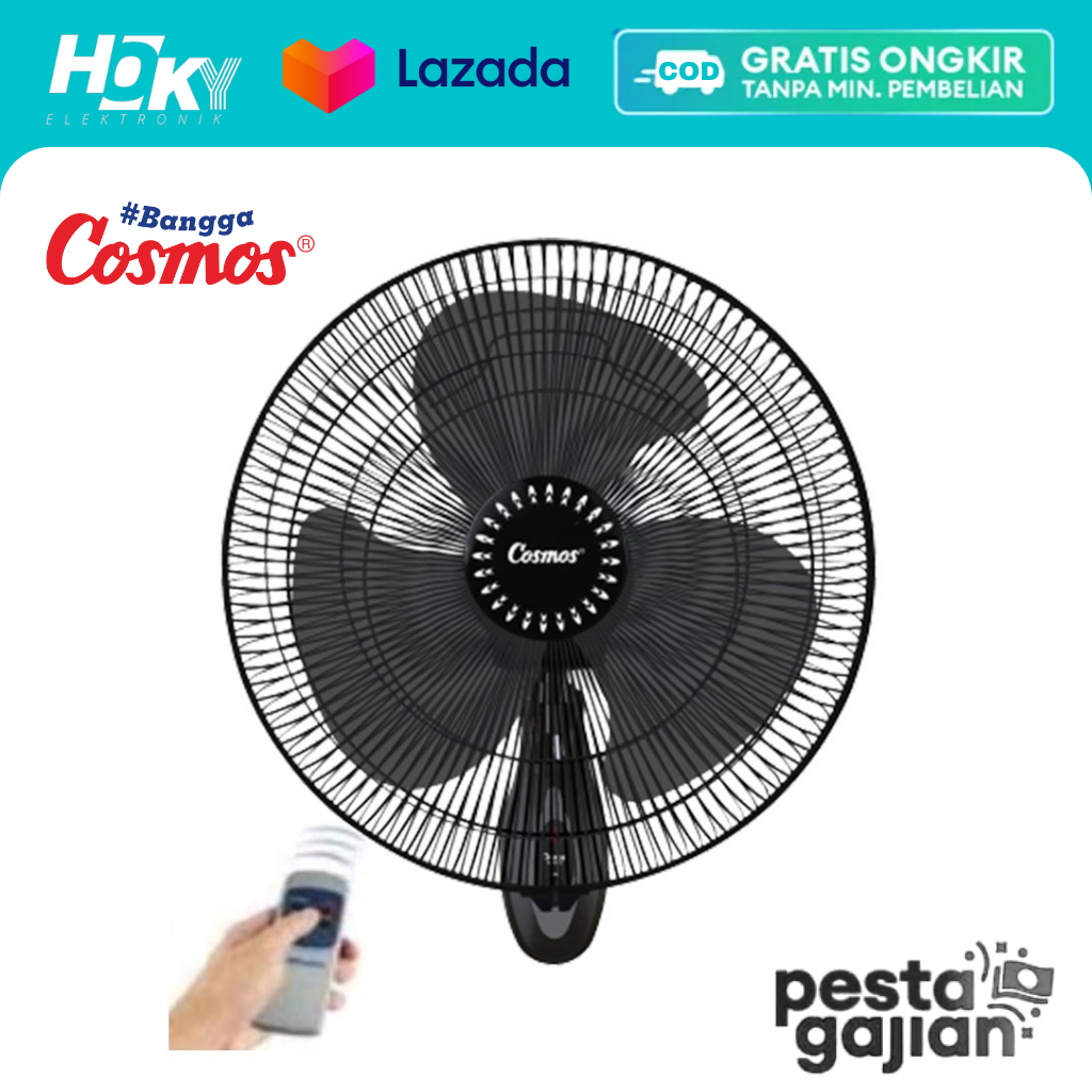 Wall Fan / Kipas Dinding Cosmos REMOTE 16 inch WFGR,WFCR - Garansi ...
