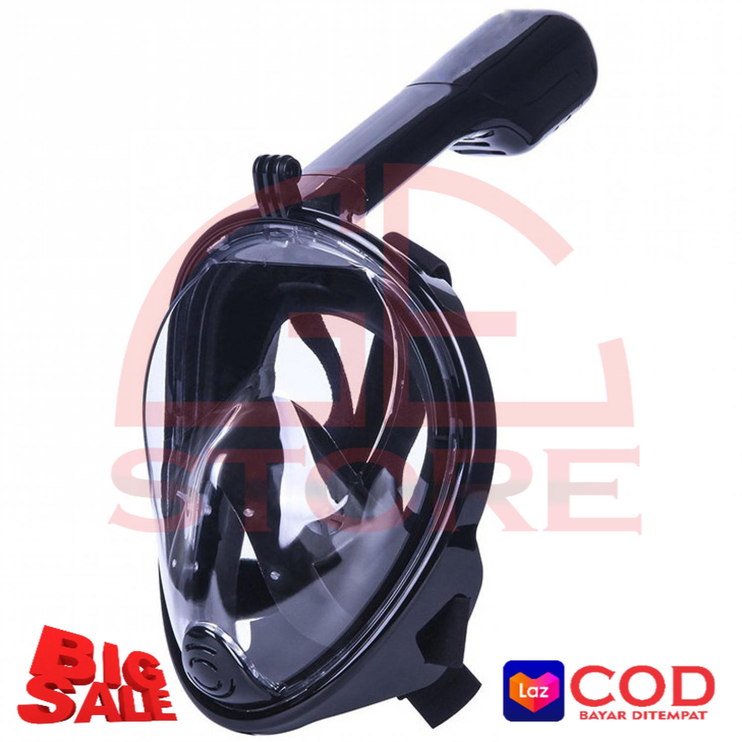 Full Face Diving Mask Underwater Snorkel Easy Breath/ Alat Snorkel Full ...
