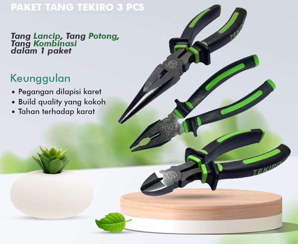 Tekiro Tang Set 3 Pcs Tang Potong 6inch/ Diagonal Pliers - Tang ...