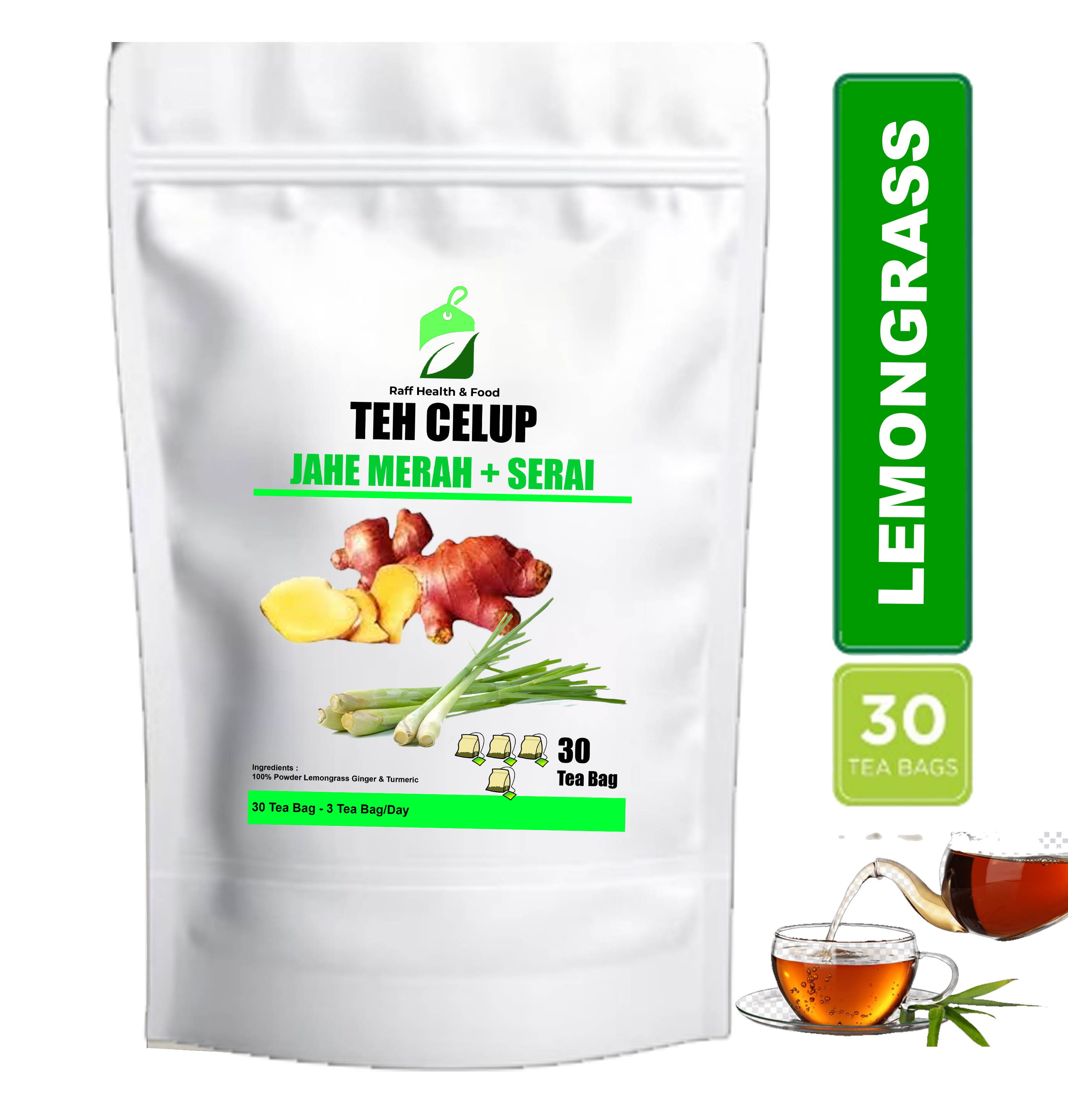 Teh Serai & Jahe Merah Isi 10 Tea Bag Ginger and Lemongrass Tea ...