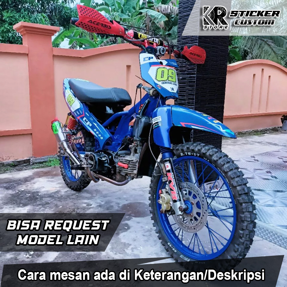 Stiker Decal Motor RBT sticker motor bebek trail Custom Desain | M19 ...
