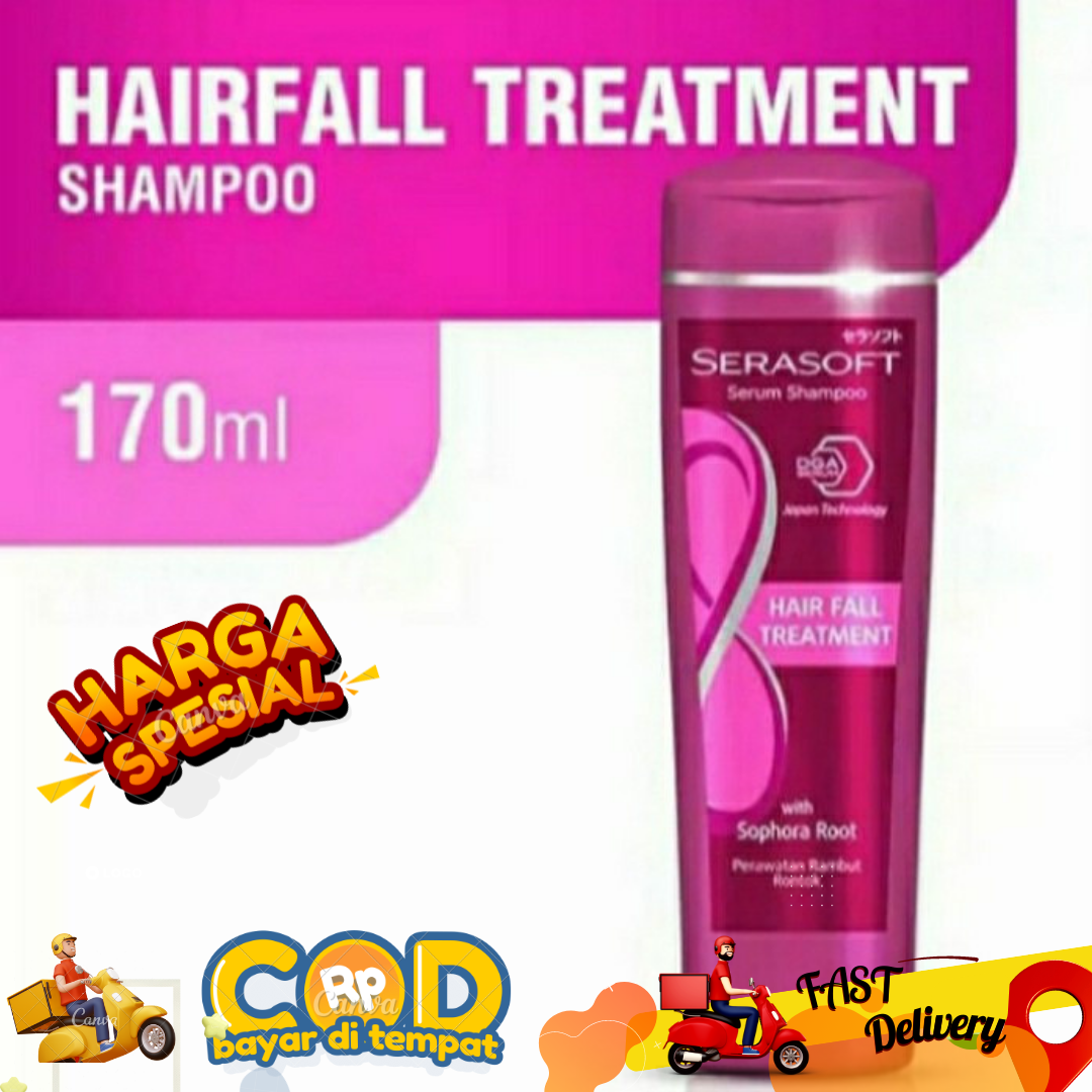 SERASOFT Shampoo Hair Fall Treatment Botol 170 ml & Anti Ketombe ...