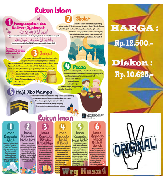 Poster Rukun Islam Rukun Iman | Lazada Indonesia