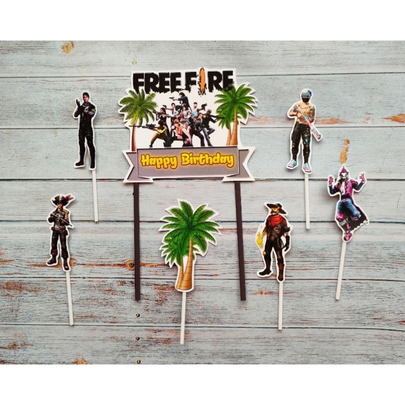 satu set isi 7 topper toper cake hiasan kue ulang tahun hiasan nasi ...