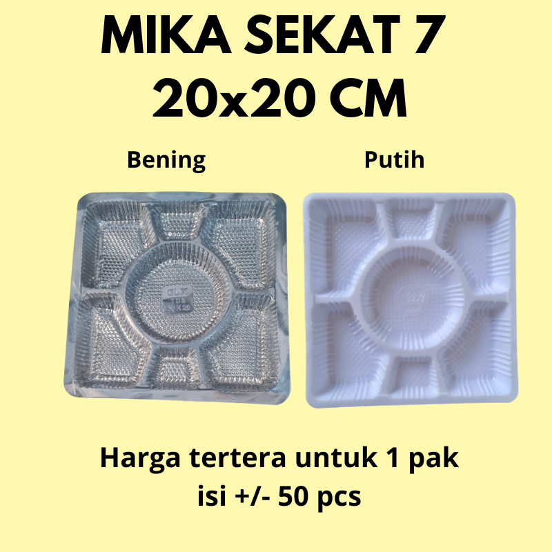 Mika Sekat 7 ( 50 Pcs ) l Mika Tumpeng l Mika 7 Sekat Buat Dus Ukuran ...