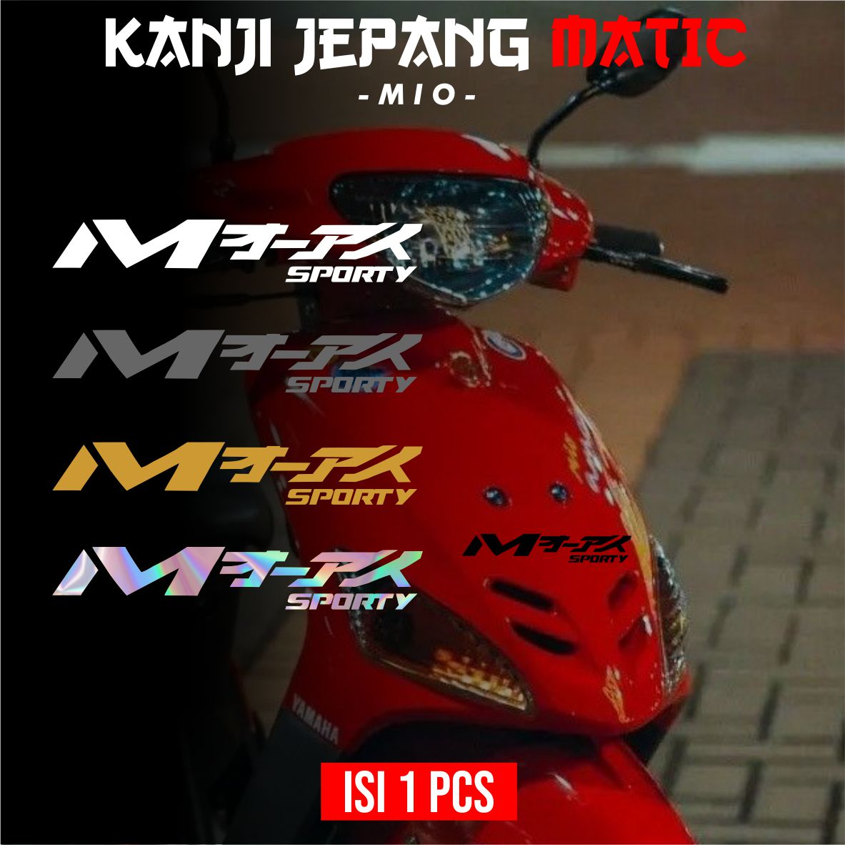 Stiker Motor Mio Tulisan Jepang Kanji Japan Cutting Setker Keren Murah ...