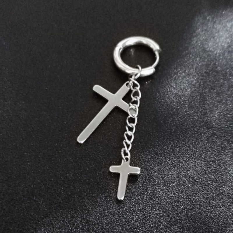 Anting Salib Panjang Titanium Cowok Cewek Harga Per Pcs | Lazada Indonesia