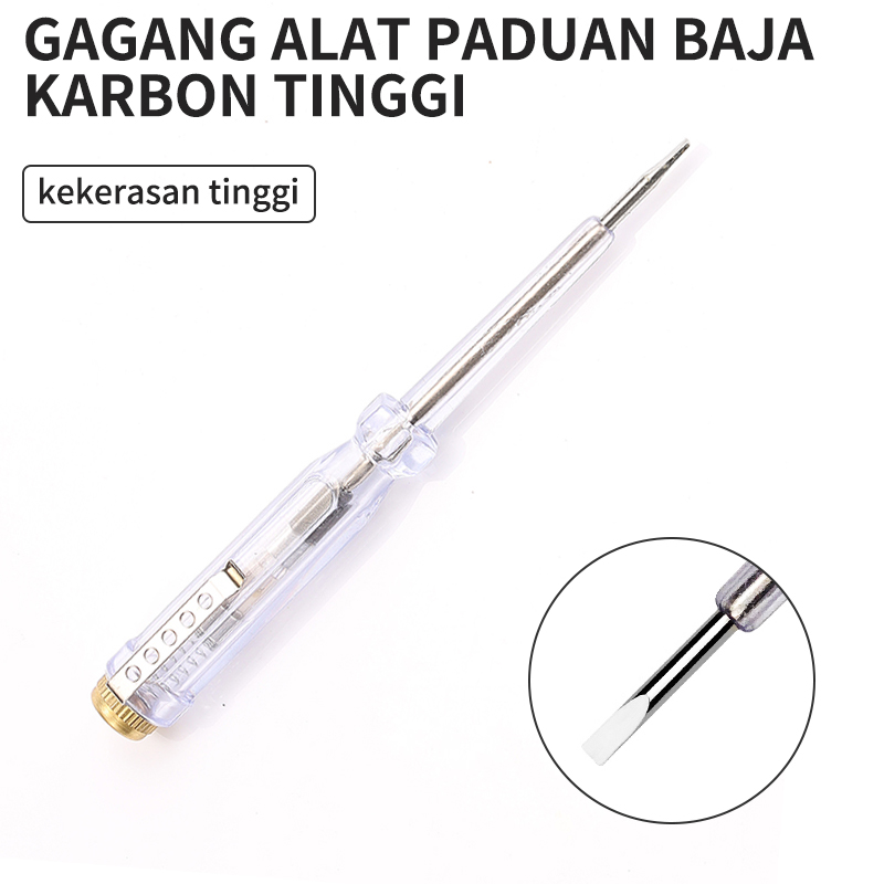 ISKU obeng tespen listrik / Test Pen/Tespen 100-500 VAC 14 cm Tester ...